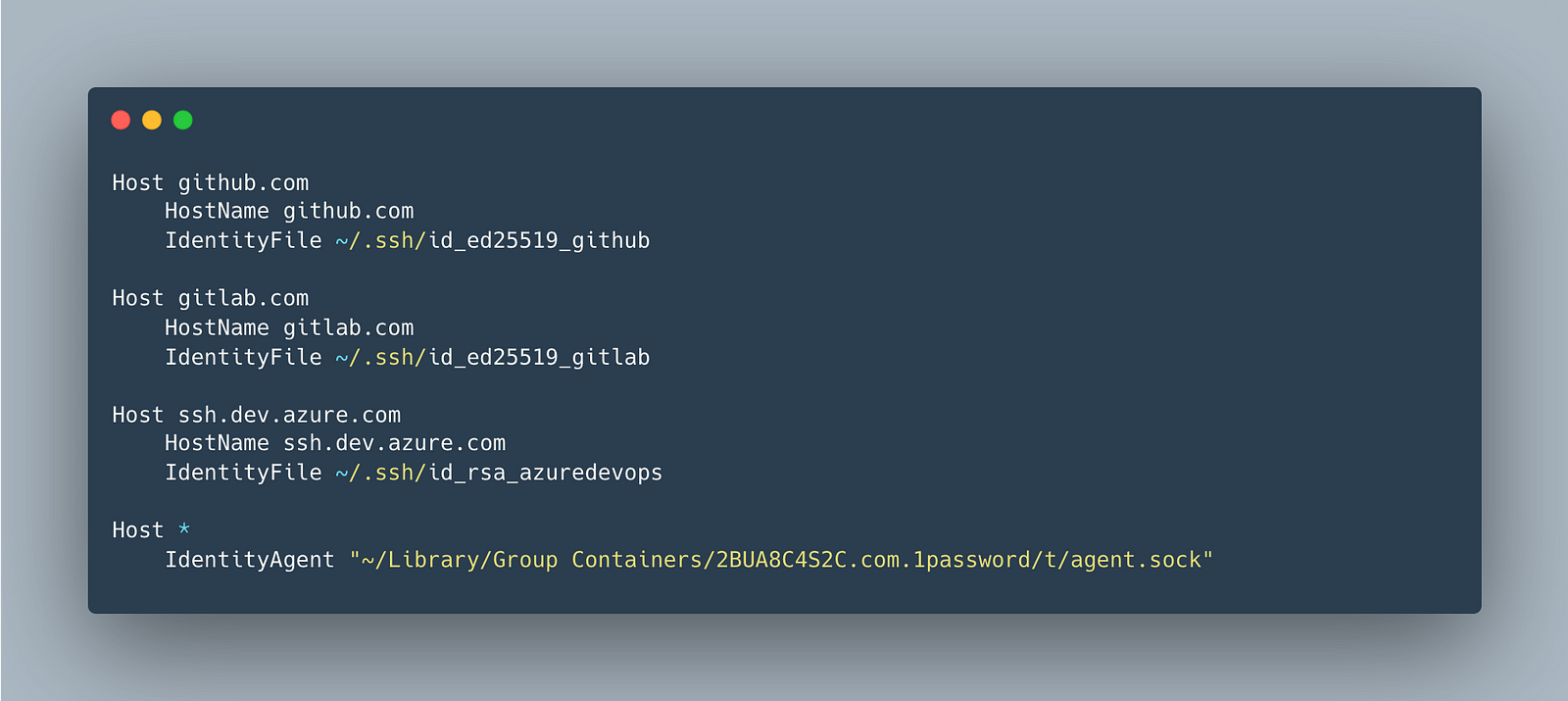Using 1Password SSH client for commit signing in DevContainers