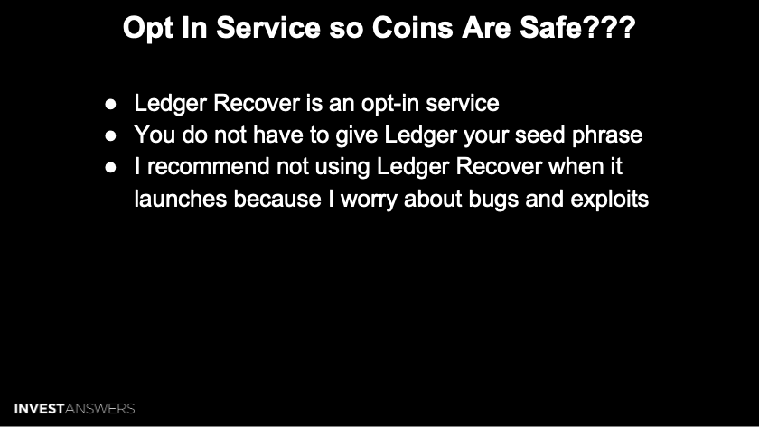 RECAP: IS LEDGER SAFE? - InvestAnswers Newsletter
