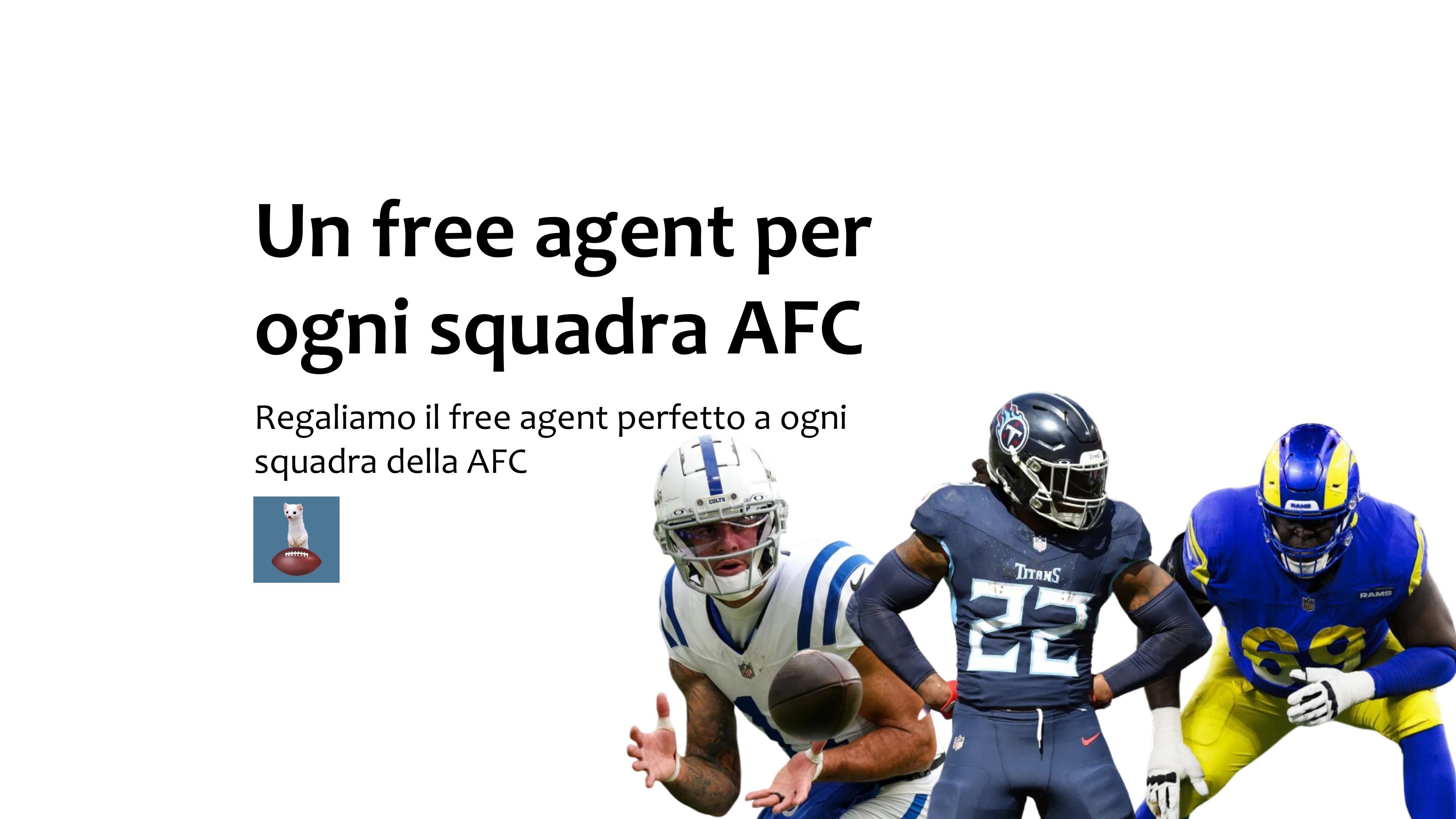 Un free agent per ogni squadra AFC - by Mattia Righetti