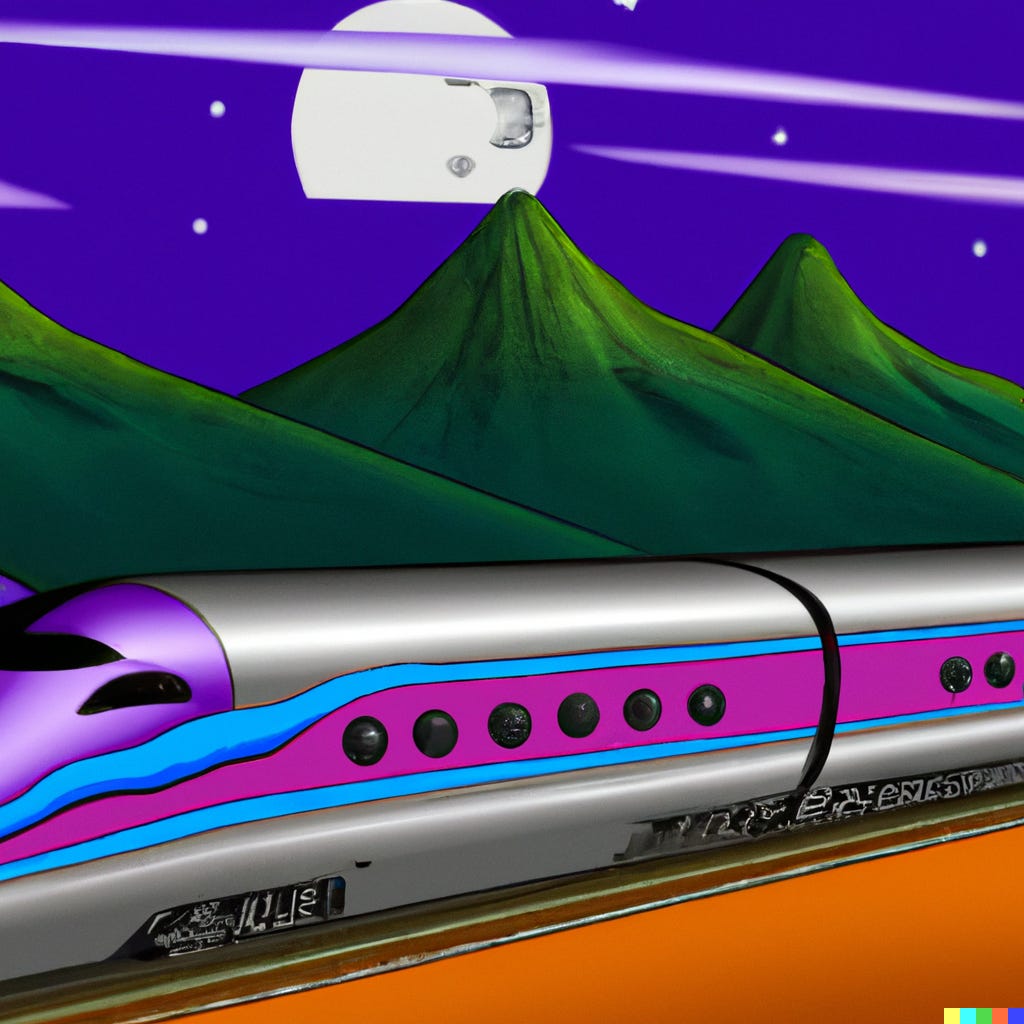 Supersonic Freight Train - by Dan Denning