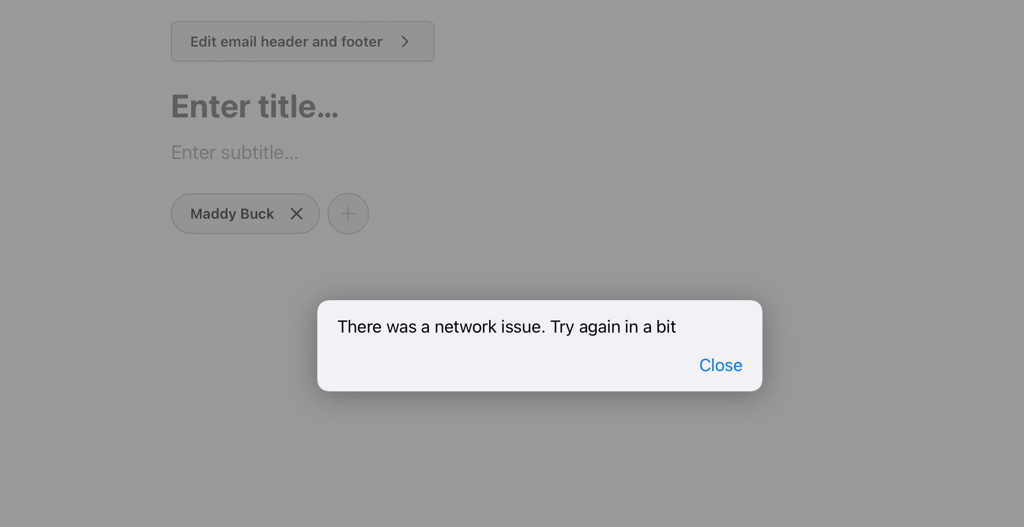 Network Issue - by Maddy Buck - Maddy, not Mommy