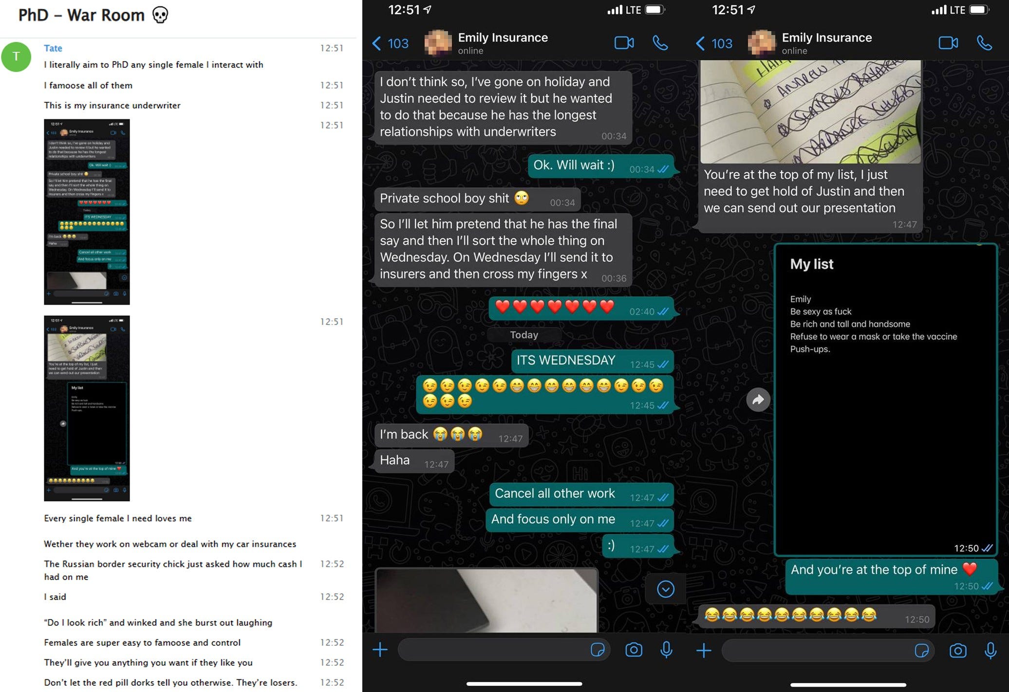 (MORE!) leaked chat logs reveal Andrew Tate's human trafficking operation