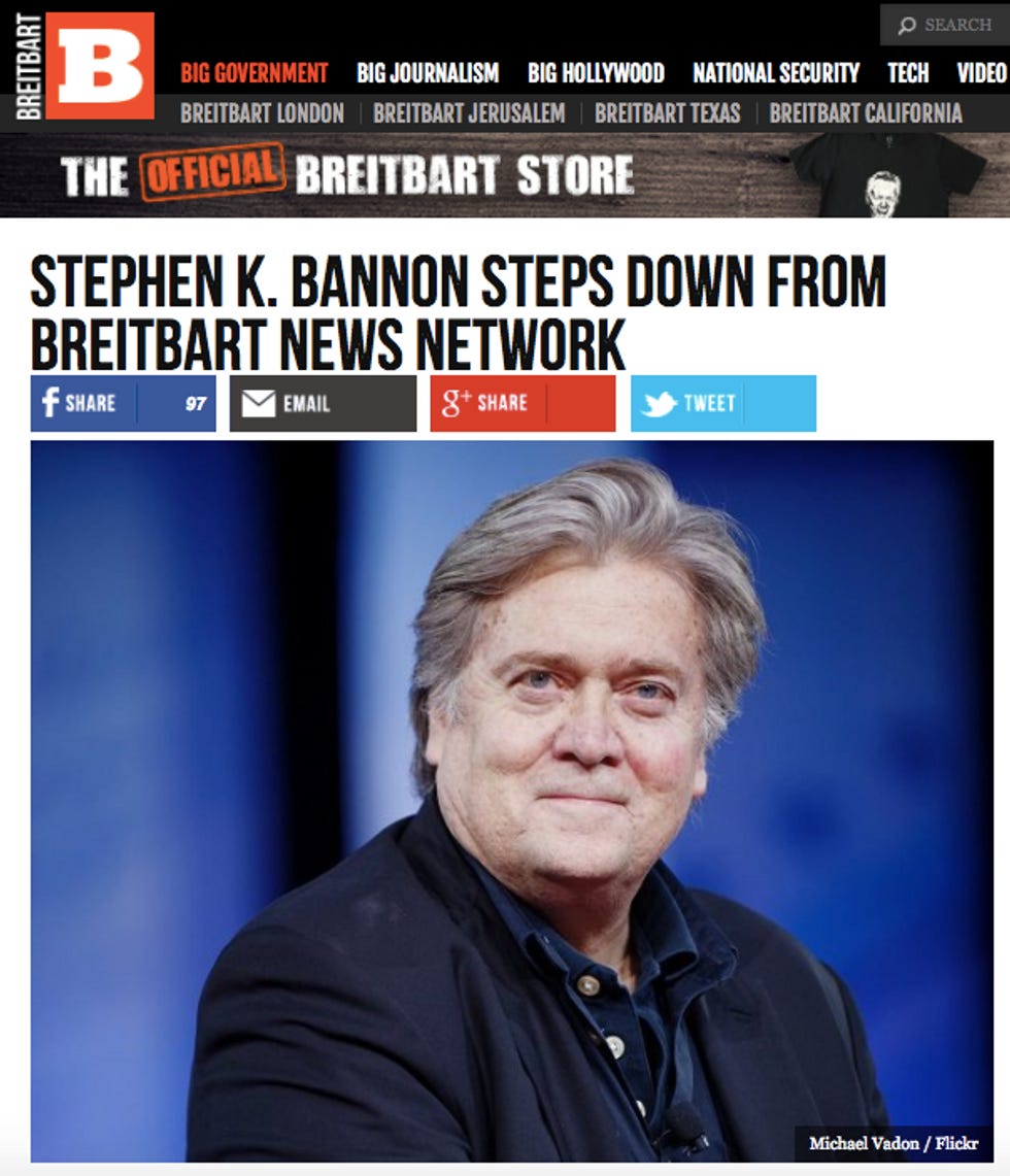Breitbart Impeaches President Steve Bannon - by Liz Dye