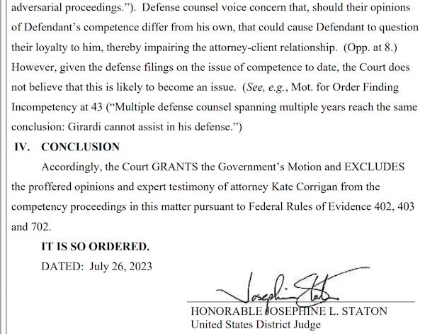 Judge rejects RHOBH's Tom Girardi's mental comptency expert