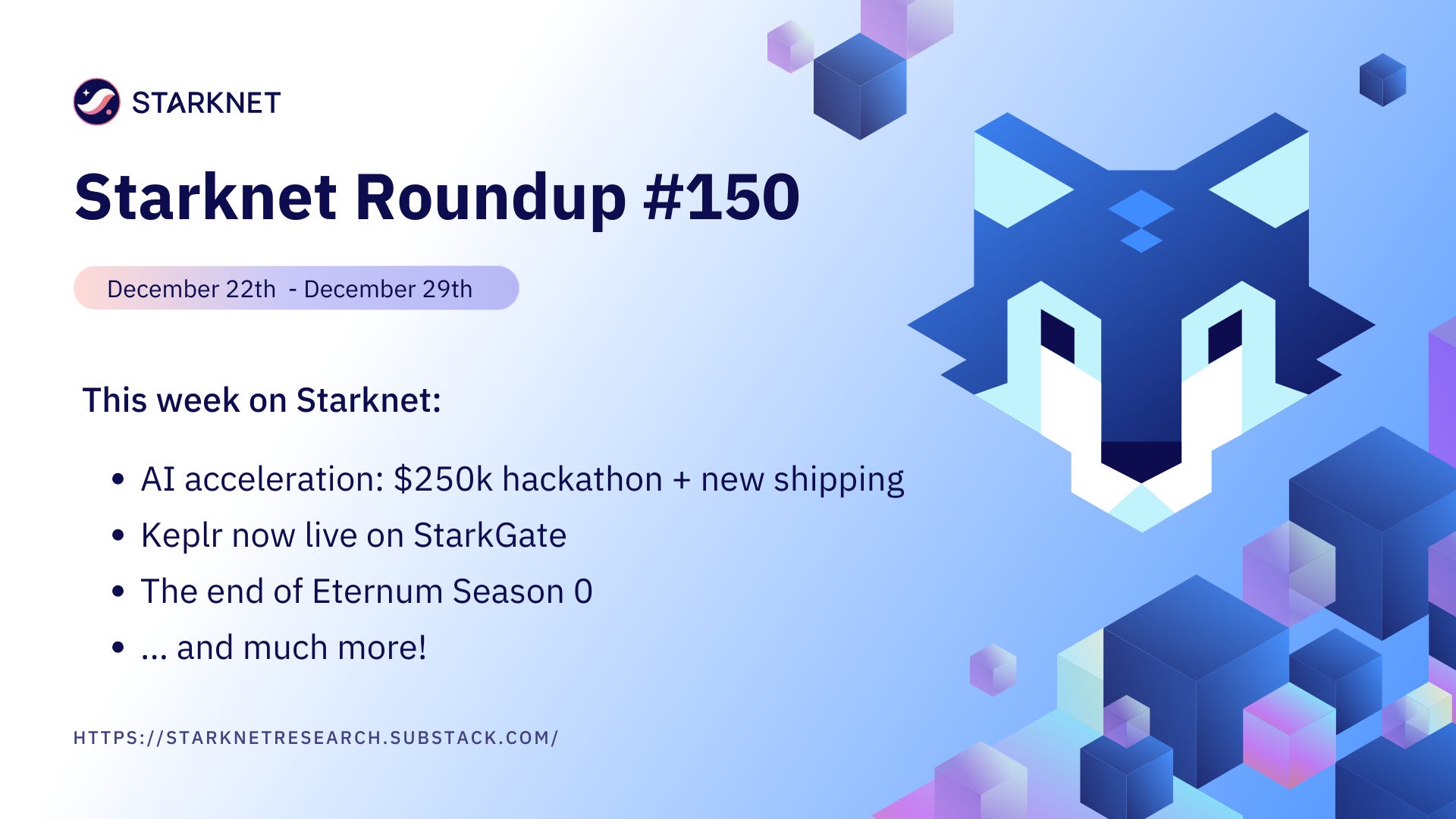 Starknet Roundup 150 - by Starknet_OG