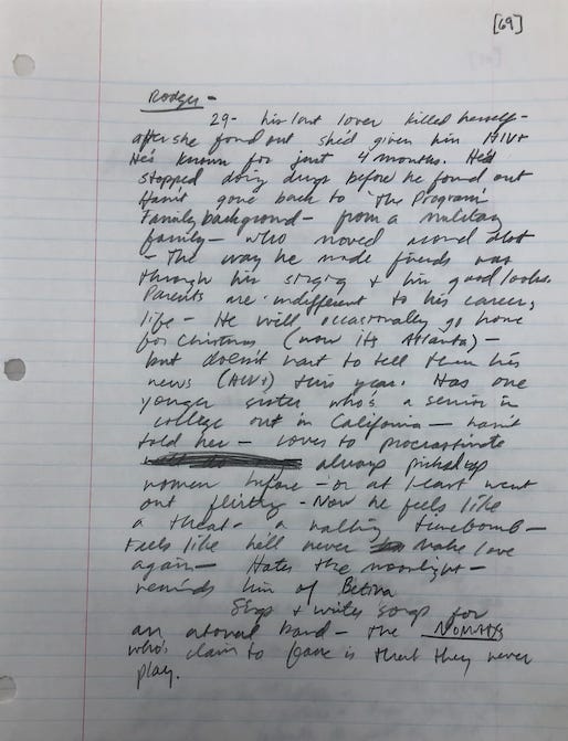 Jonathan Larson's Notes for Rent - by Jillian Hess - Noted