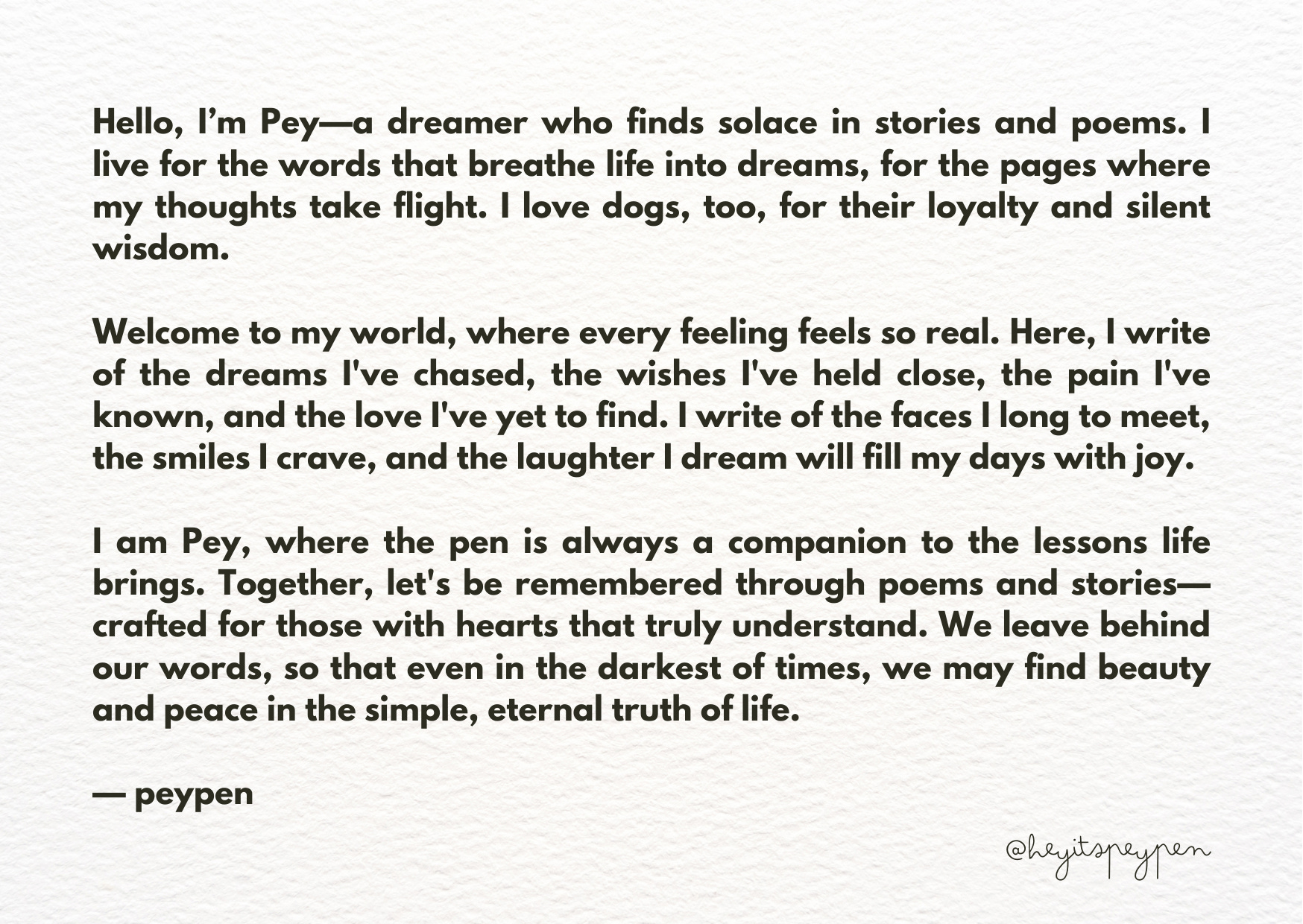 Hey It's Pey - by pey 💫 - My Liberation Notes