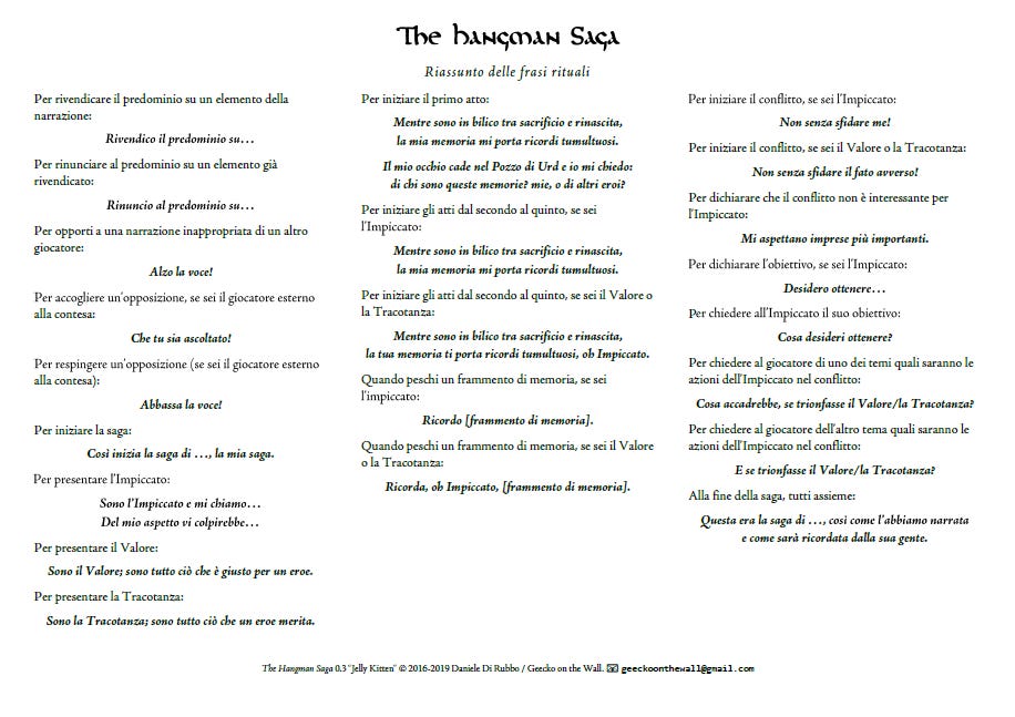 [The Hangman Saga] Verso la versione 0.3 “Jelly Kitten”