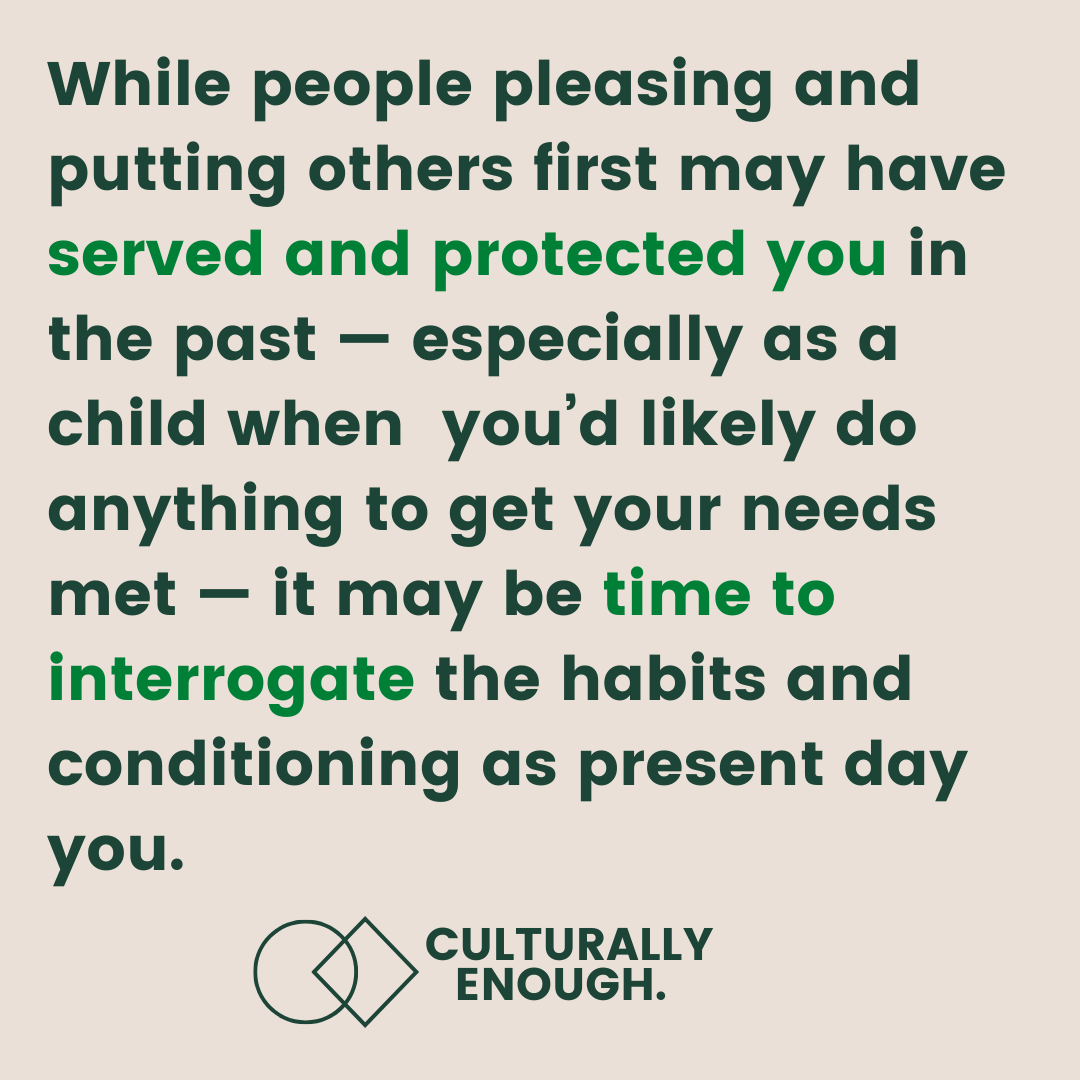 How we're taught to be people pleasers