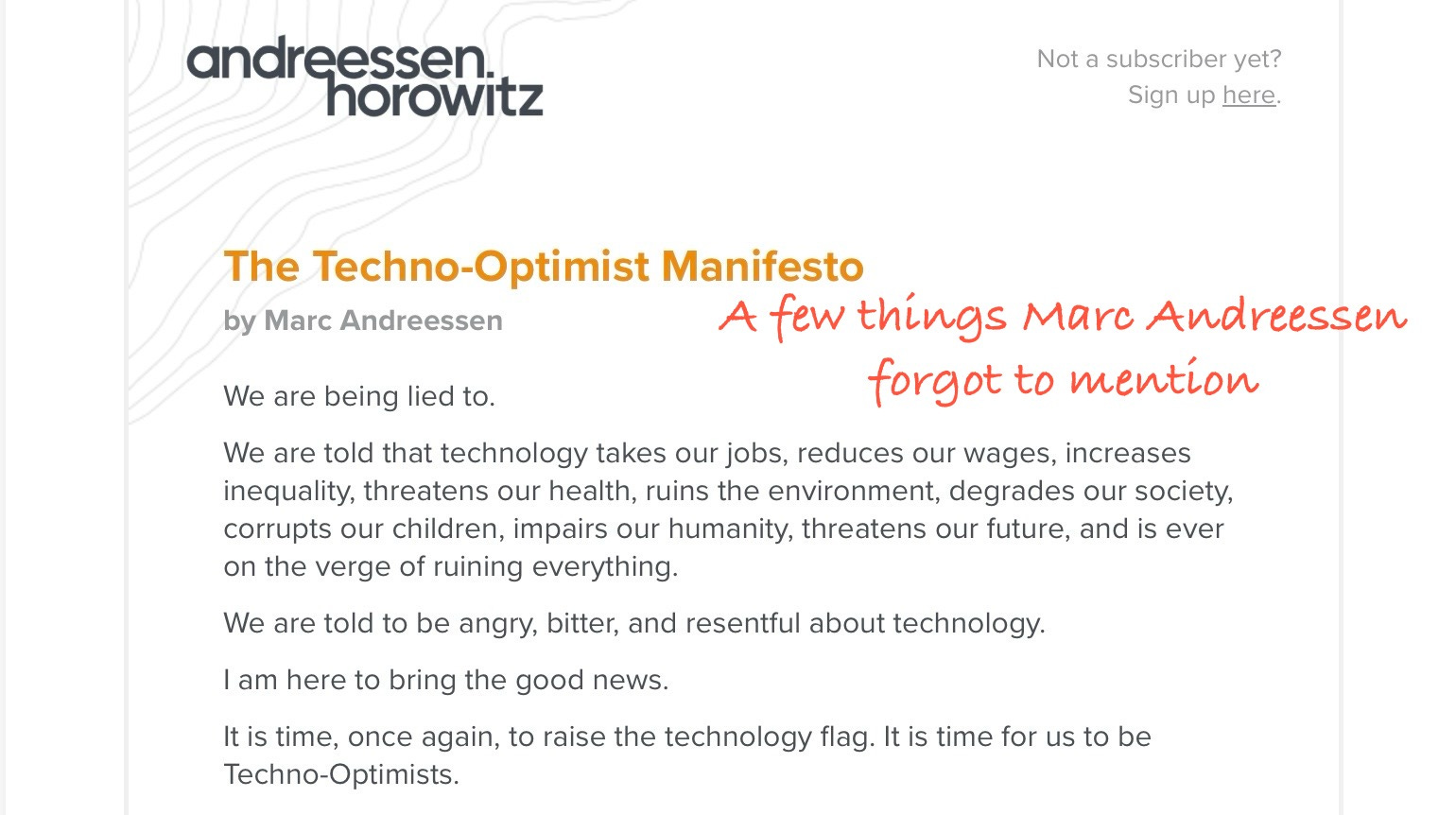 Two kinds of Techno-Optimism - by Gary Marcus