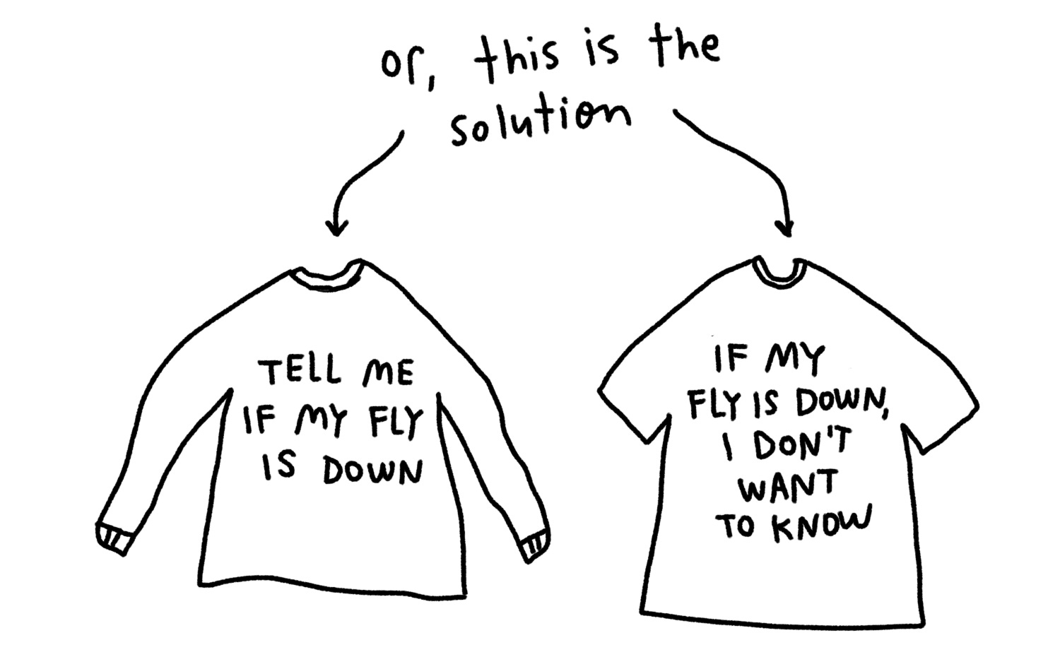 Your fly is down - by Brooke Barker - Never Not Nervous