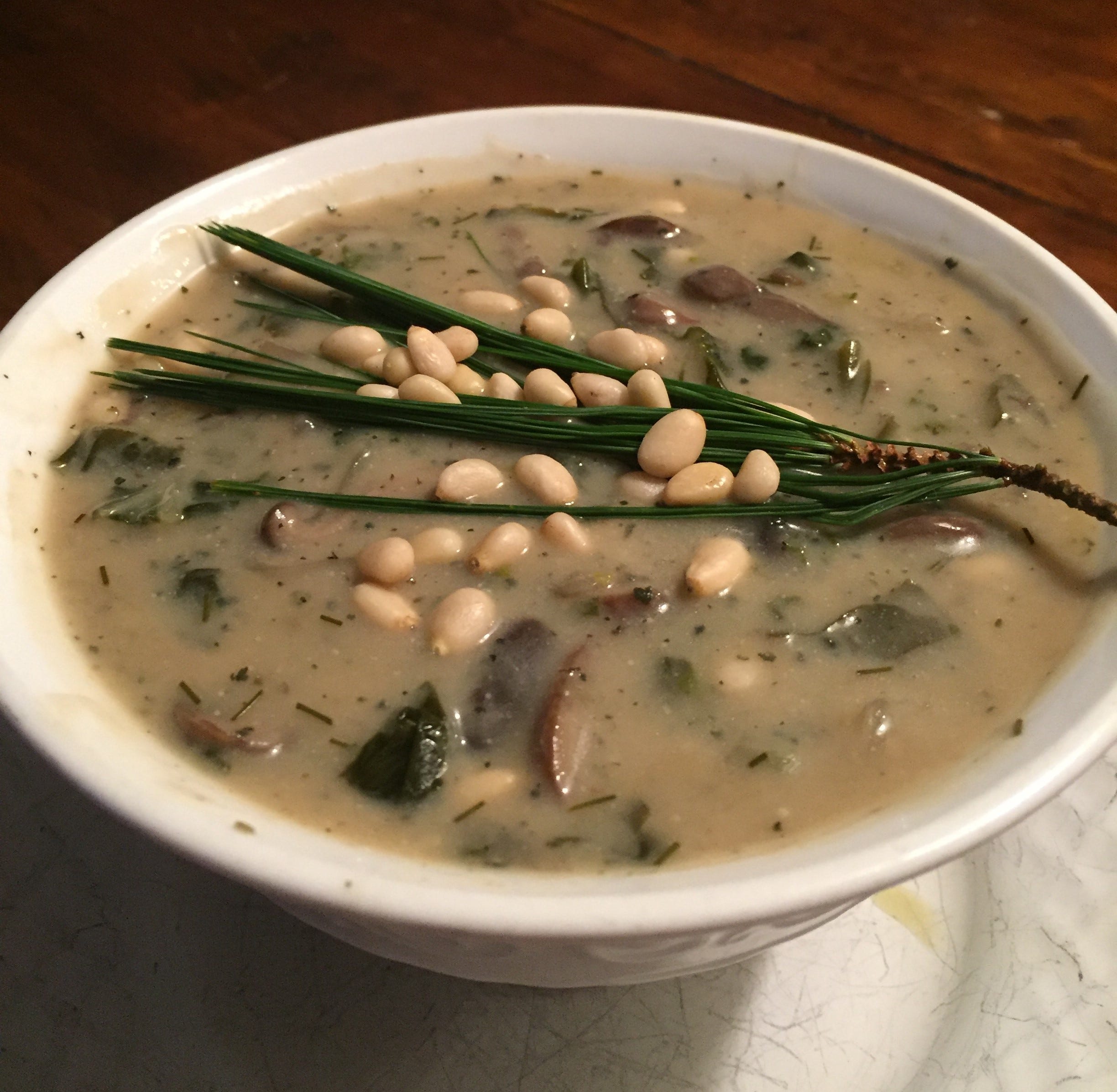 Cream of Pine and Mushroom Soup (essence of the northern food forest in ...