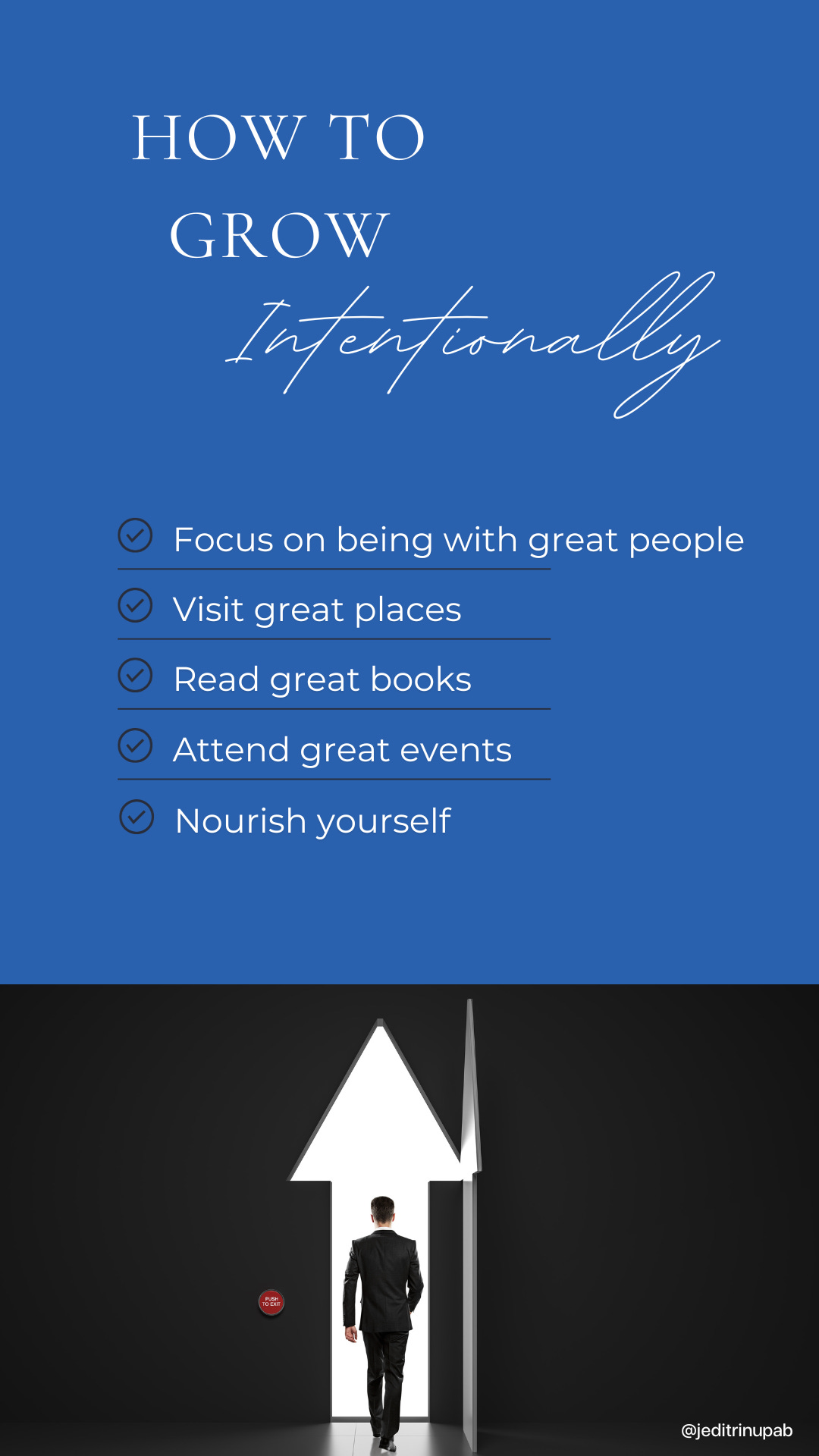 5 steps in intentional growth. - by Jedi Trinupab