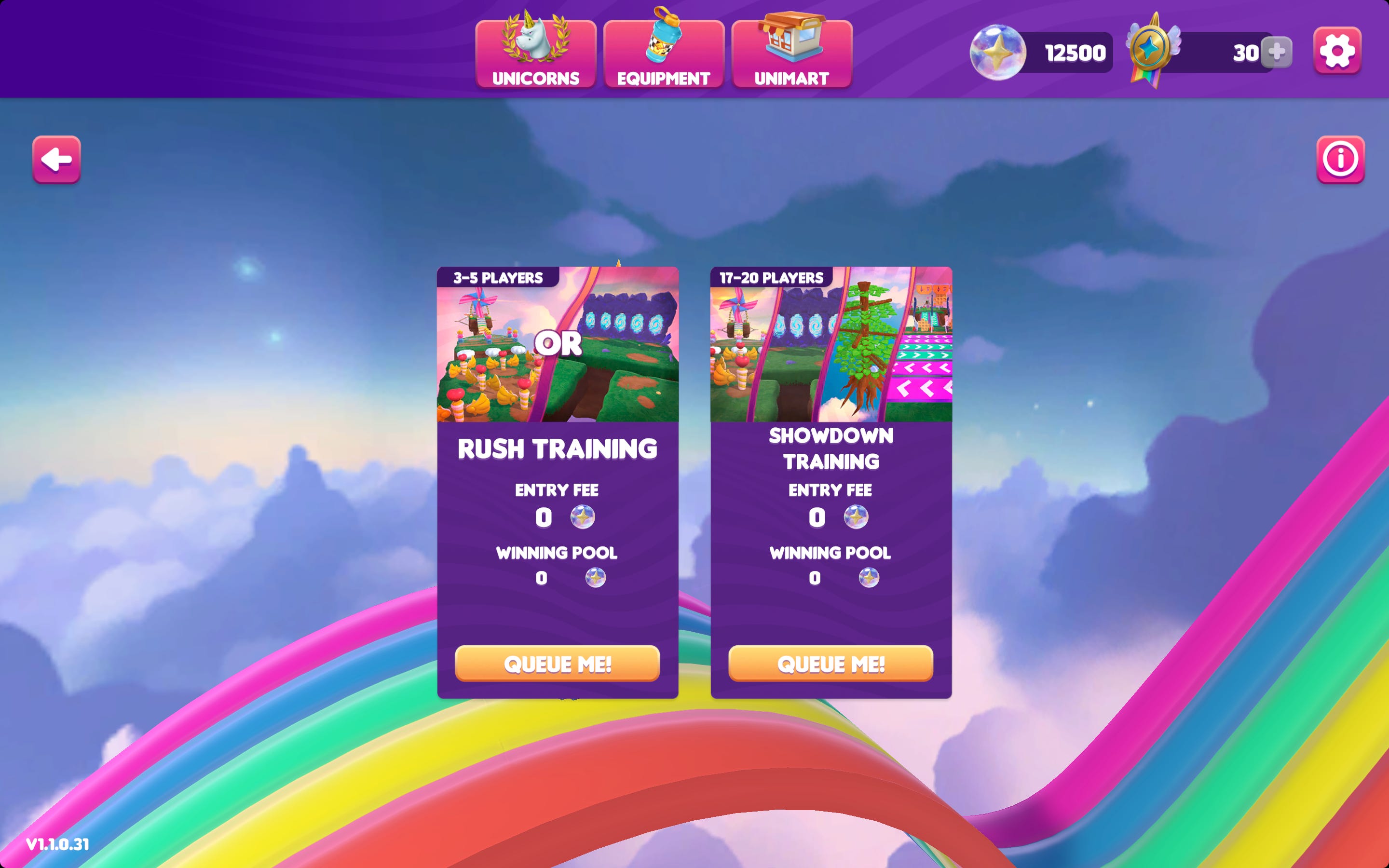 Rainbow Rumble Training Mode is now available!