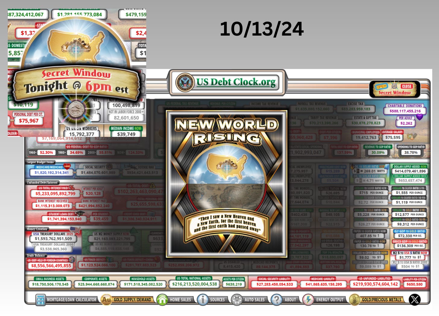 The US National Debt Clock: October 2024 (First Half)