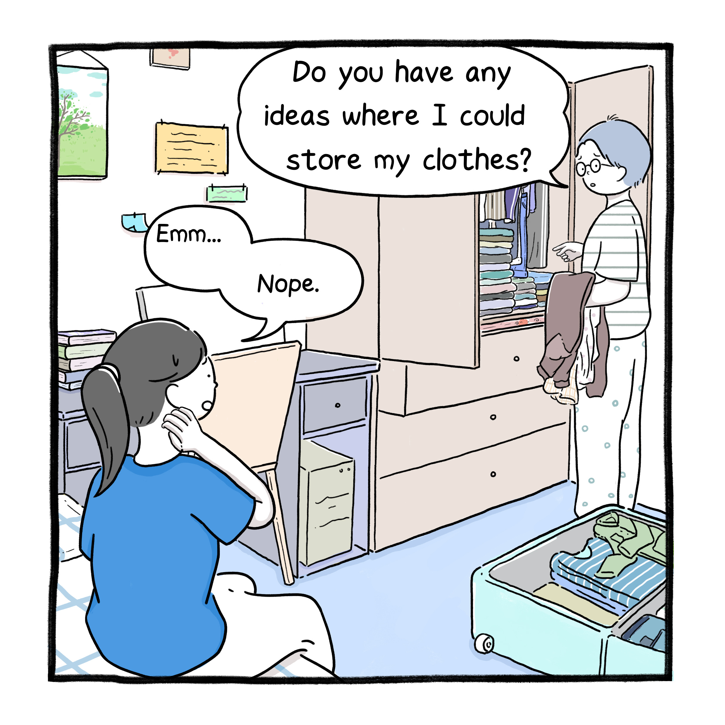 Slice of life comedy webcomic and webtoon Anxious Tall Girl