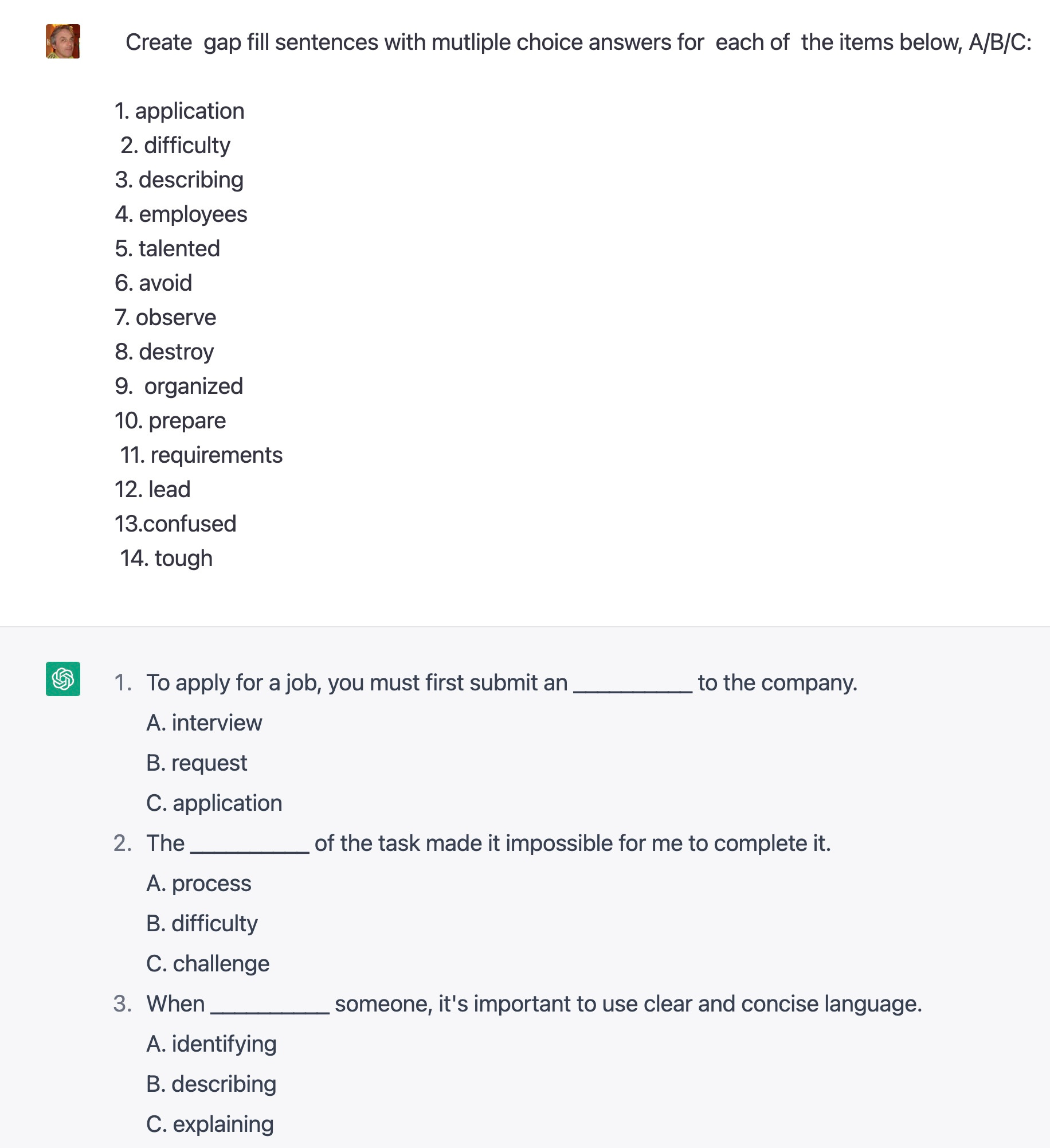 Fine tuning prompts for ChatGPT and OpenAI