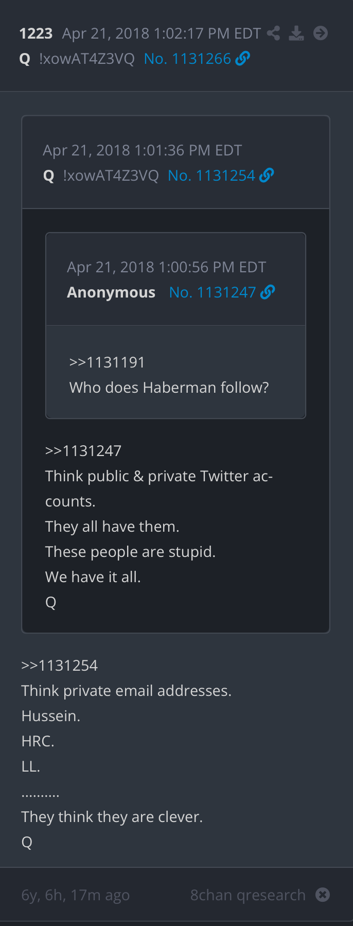 This Day in Q History: April 21 - by Major Kalhoun