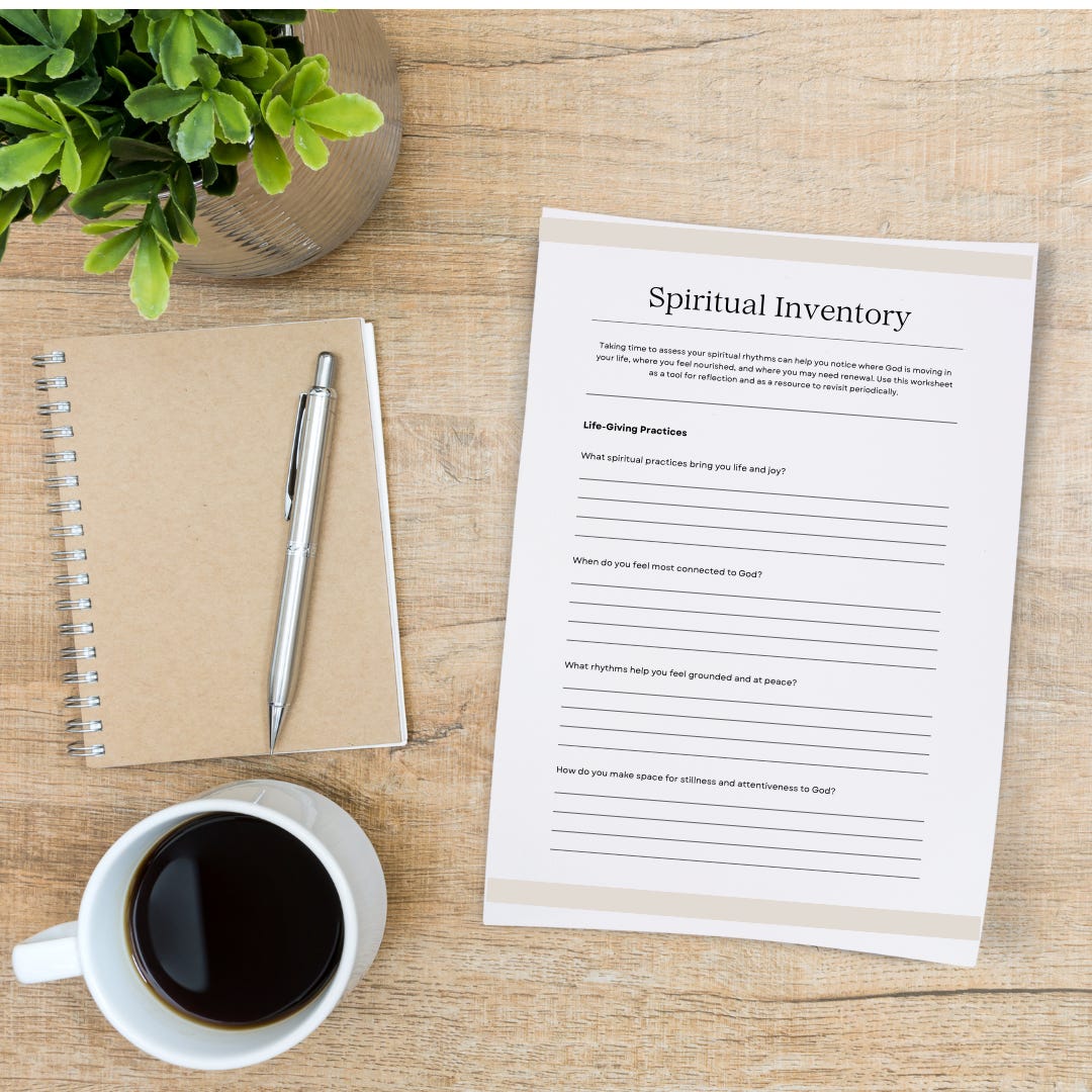 A Gift for You: The Spiritual Inventory Worksheet