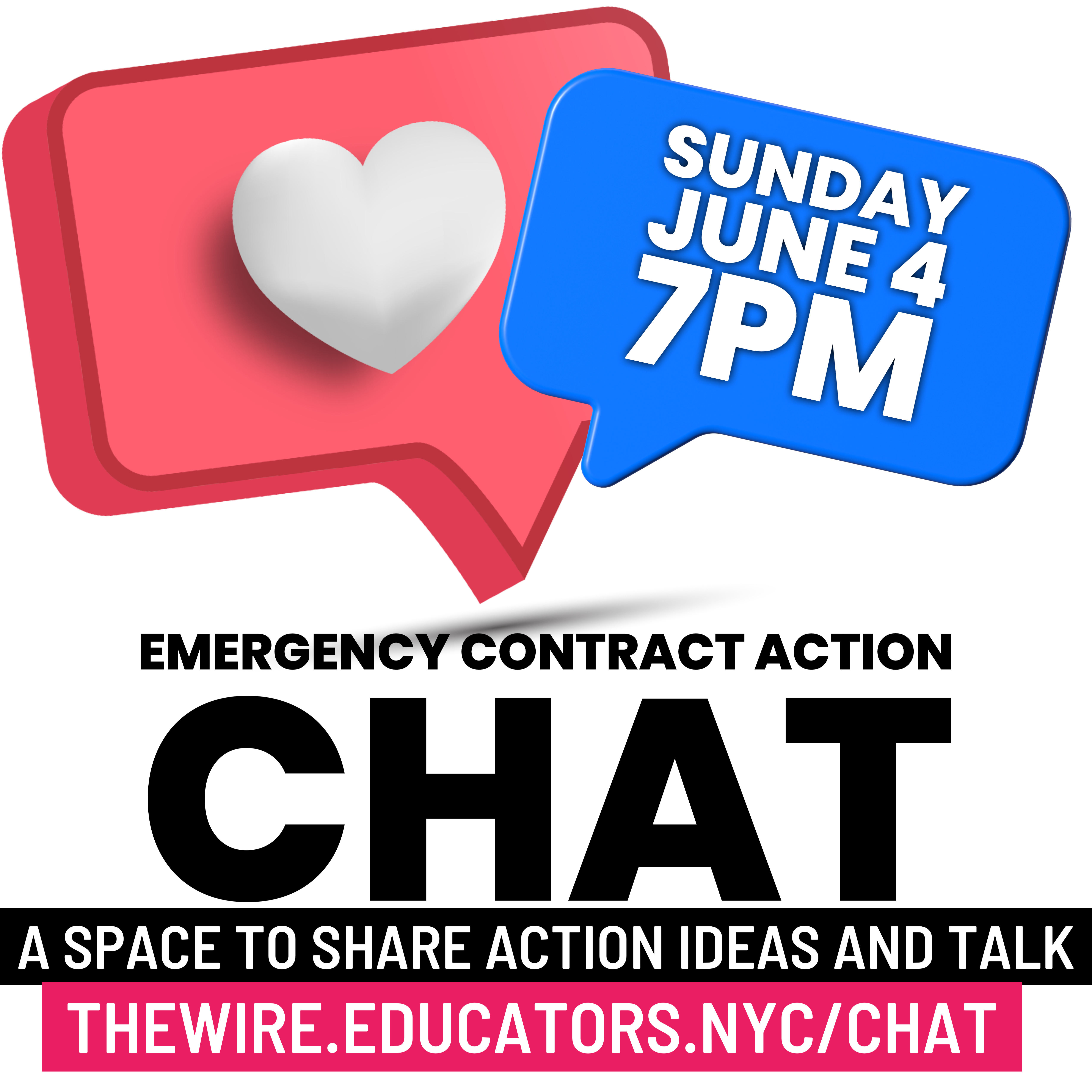 Emergency Contract Action Meeting Chat Thread- Sunday, June 4 at 7 PM