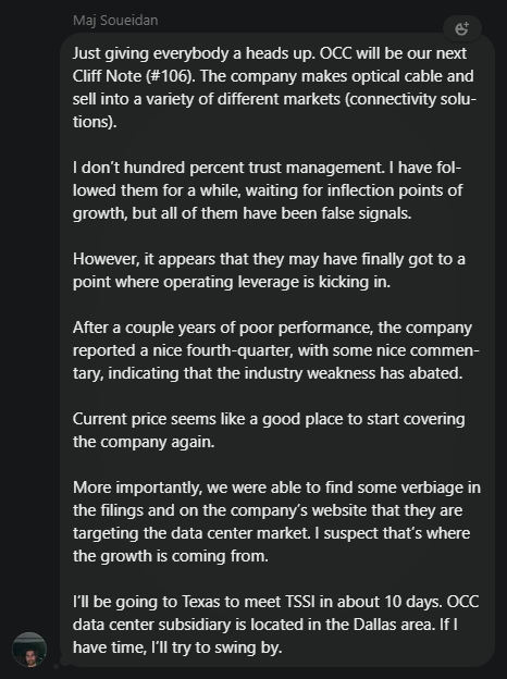 Cliff Note Early Access Alert 12/30/2024