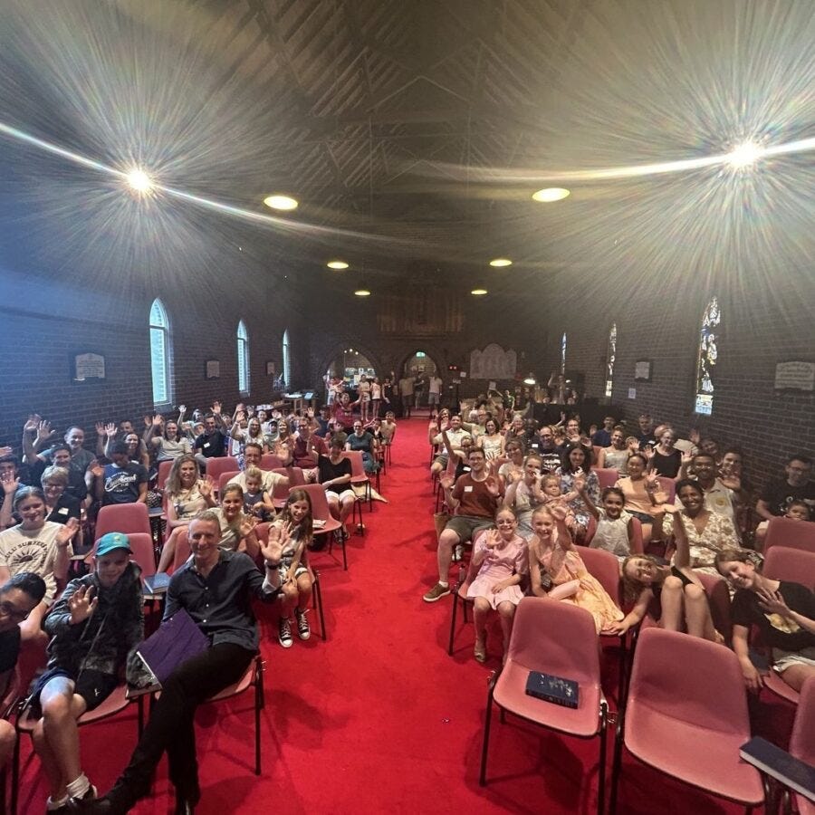 A Gallery Of The Faithful Gathering For Church. Album 16