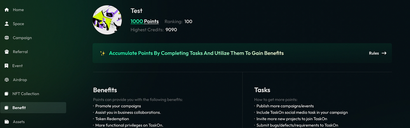 Introducing TaskOn v1.6.8: Credits System, Discord Role, and more Introducing TaskOn v1.6.8: Credits System, Discord Role, and more