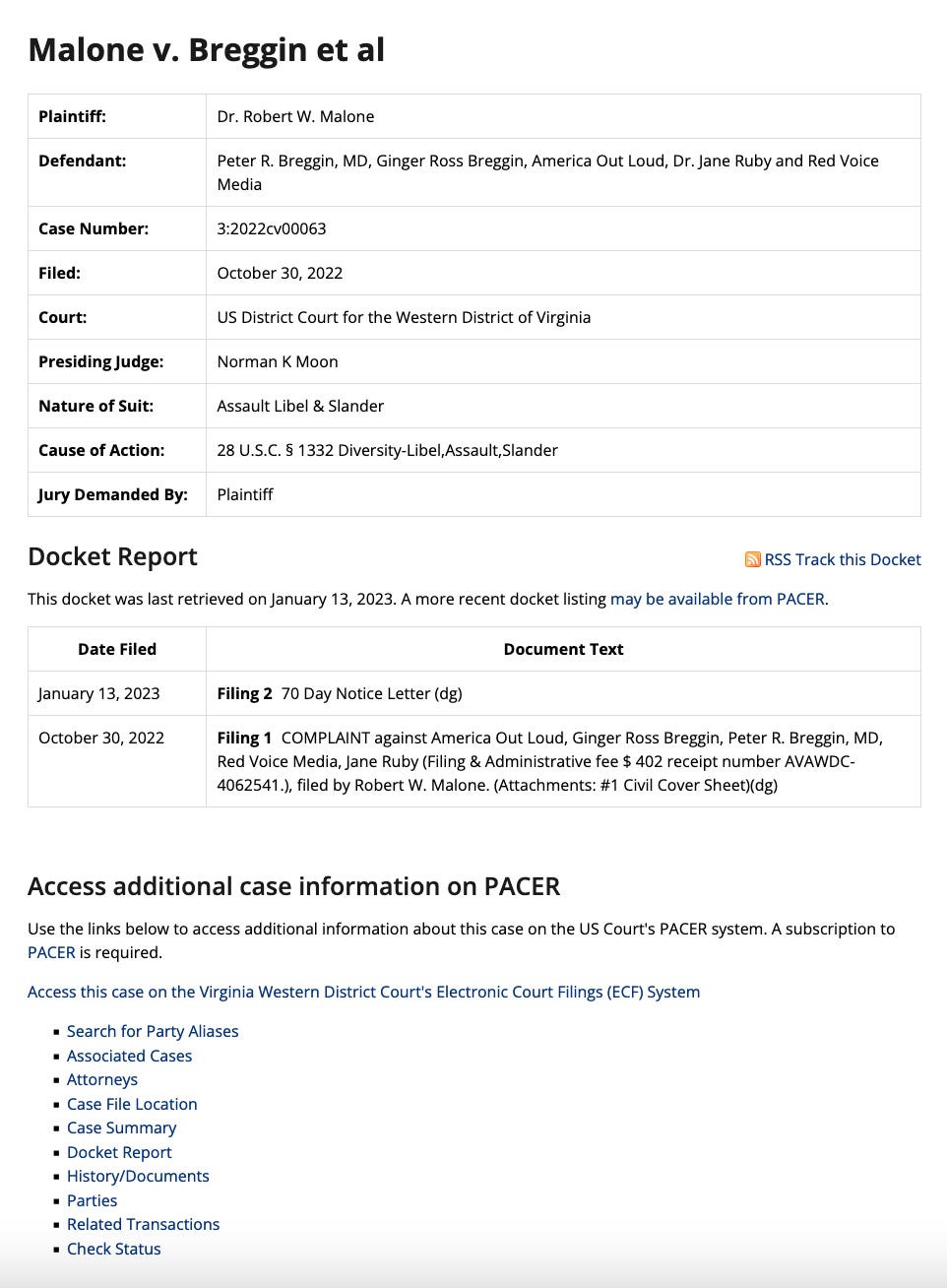 For the Win! Dr. Jane Ruby Wins Case Dismissal on Malone v Ruby