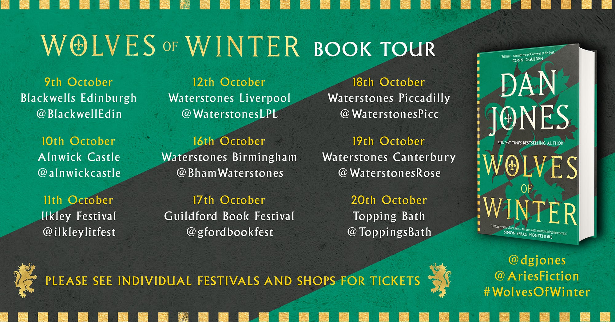 UK BOOK TOUR - DATES AND TICKETS - by Dan Jones