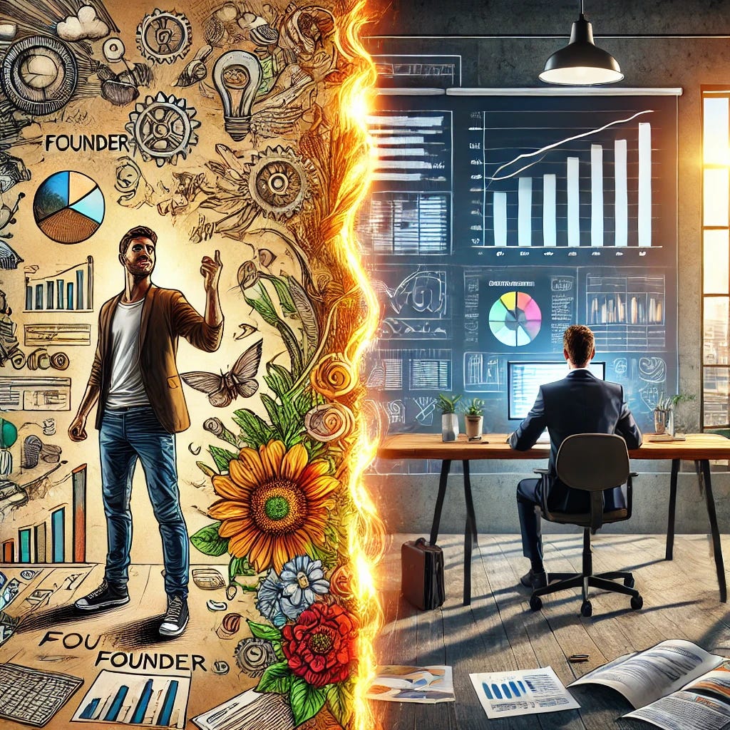 Evolving Through Crises: The Role of Structure and Founder Mode