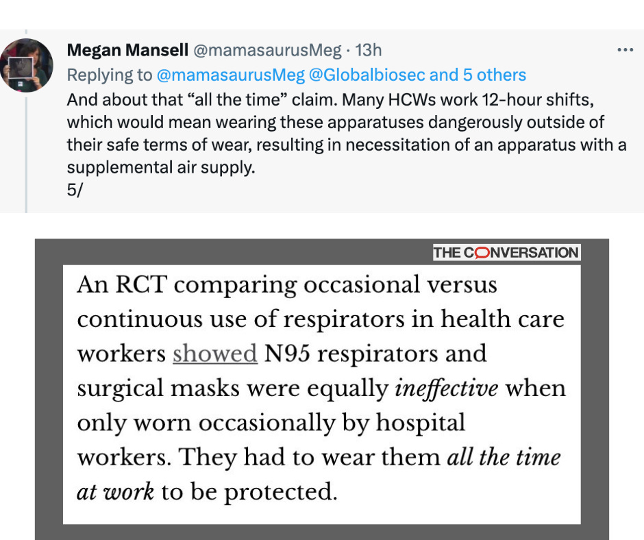 Actual mask expert Megan Mansell chimes in on the Cochrane mask review ...