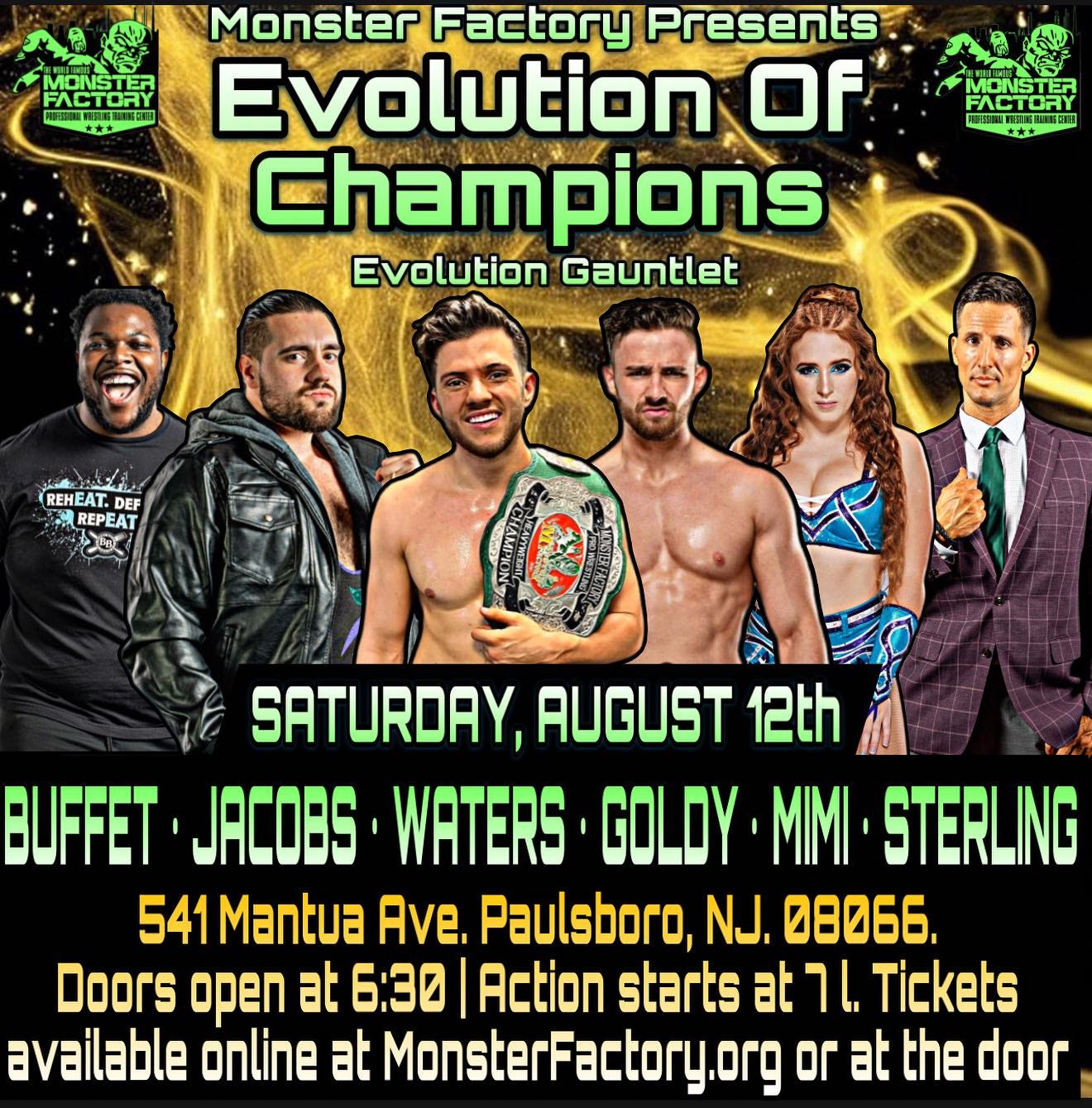 Saturday: Monster Factory Evolution of Champions