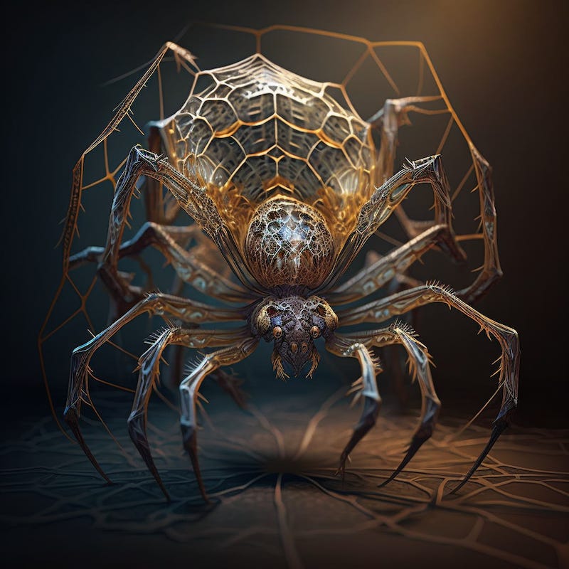 Orb Weaver Spiders Pattern - AI Art Daily