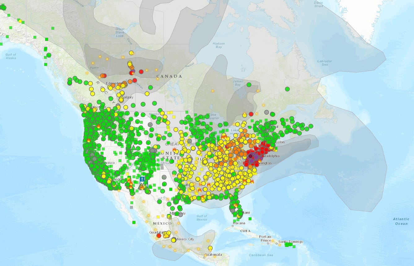 Air Quality Index Shows Improvement Across Eastern United States