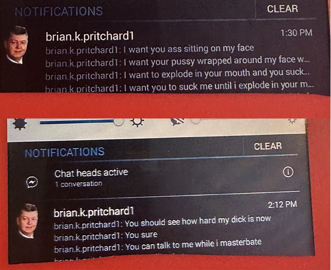 BREAKING: LEAKED SCREENSHOTS SHOW BRIAN PRITCHARD SENDING SEXUALLY ...