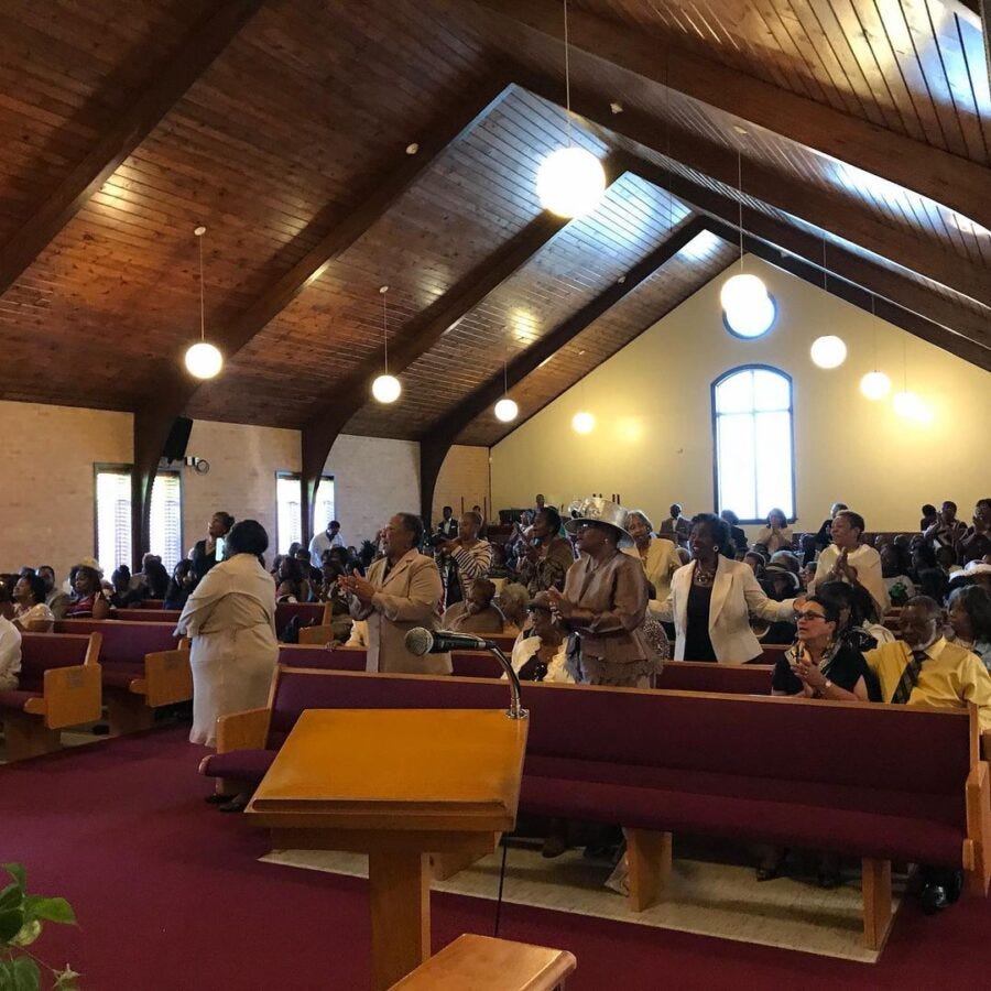 A Gallery Of The Faithful Gathering For Church. Album 9