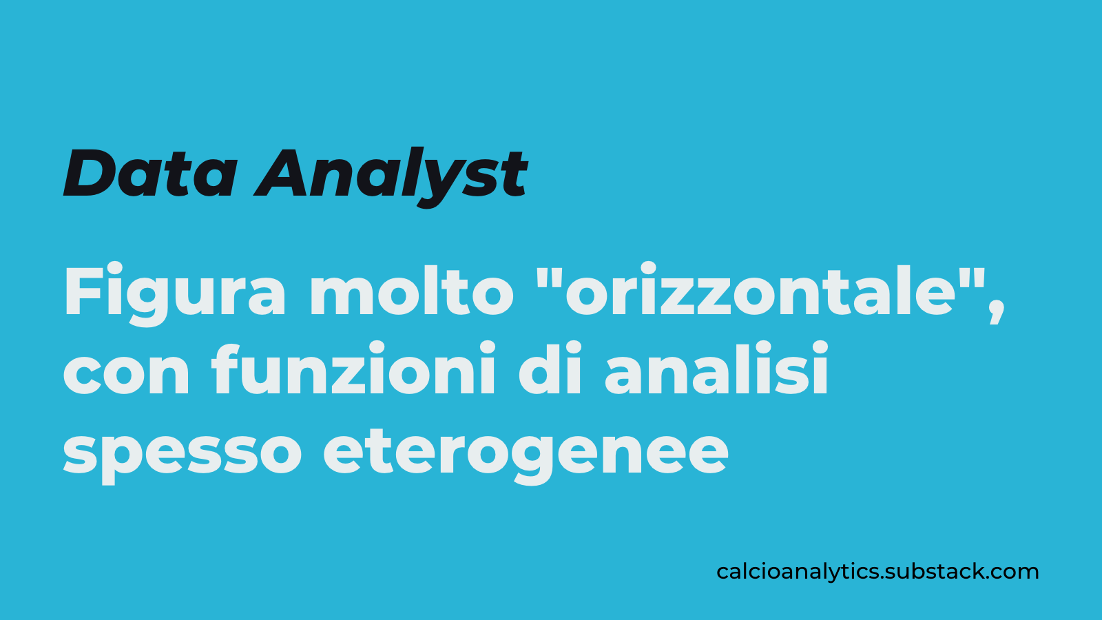 La Data Analytics nel Calcio Italiano - by Aldo Comi