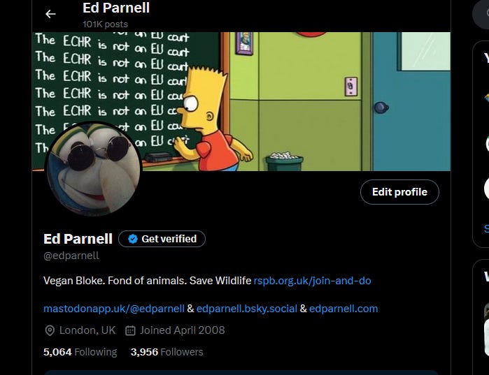 Twitter - Ed Parnell's Questionable Answers - Substack