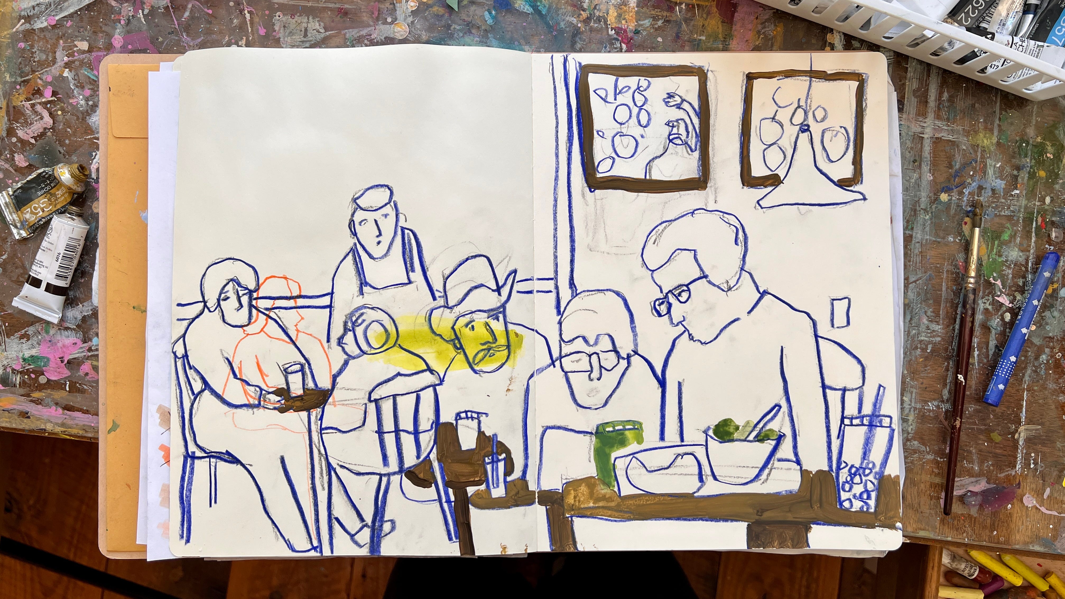 Coffee Shop Sketching - by Sandi Hester - An Artist's Life