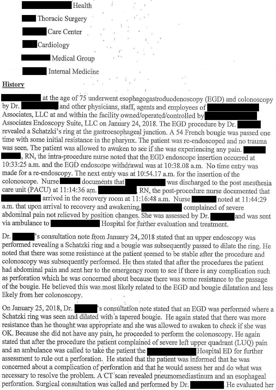 Esophageal Perforation [EGD] - by Med Mal Reviewer