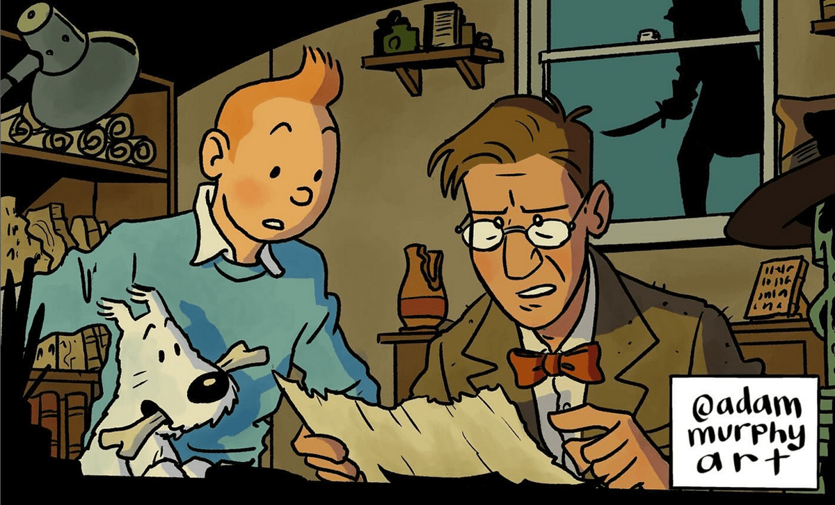 Artist Adam Murphy's fantastic Tintin – Indiana Jones mashups