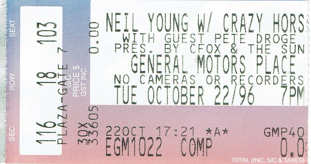 NEIL YOUNG 03 - Broken Arrow Tour - by Pete Droge