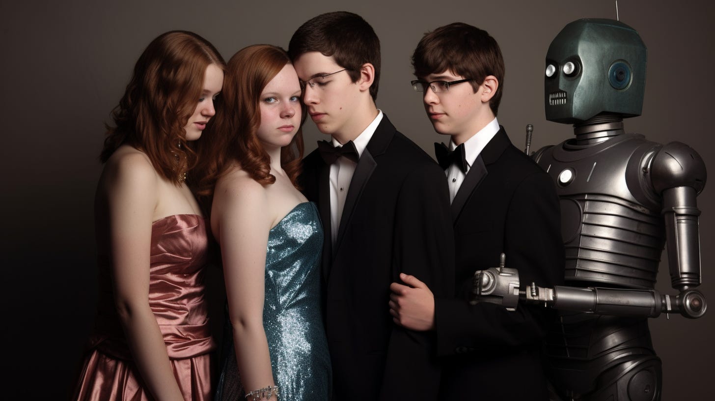 Awkward Prom Pics, with Robots - by David Futrelle