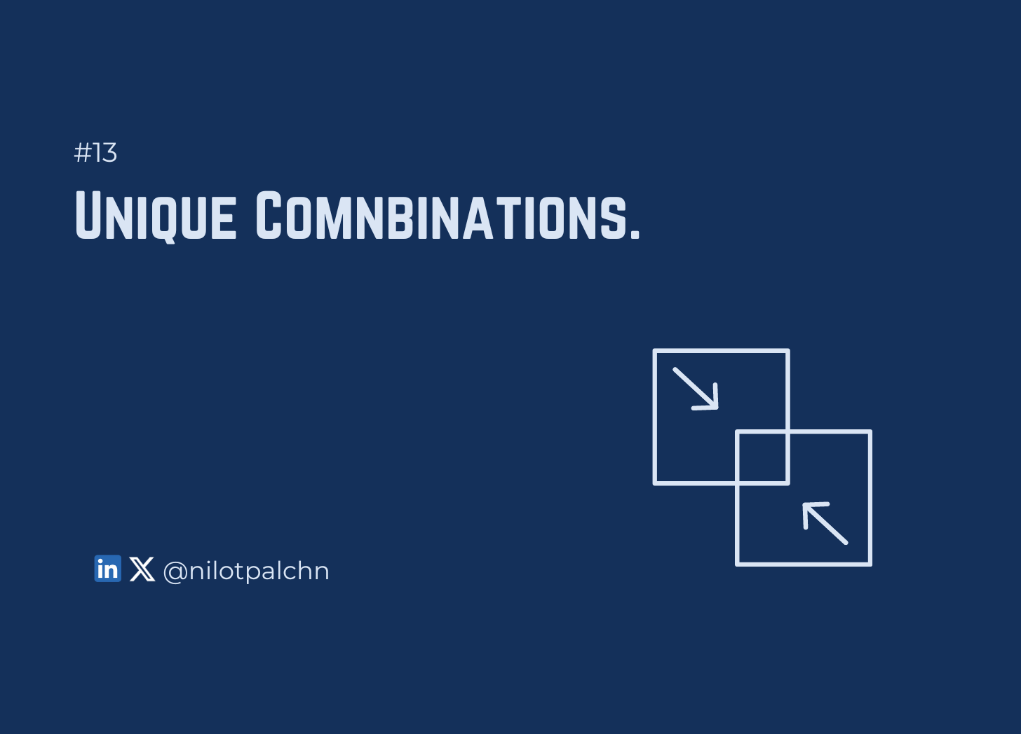 Unique Combinations Stand Out - by Nilotpal Chauhan