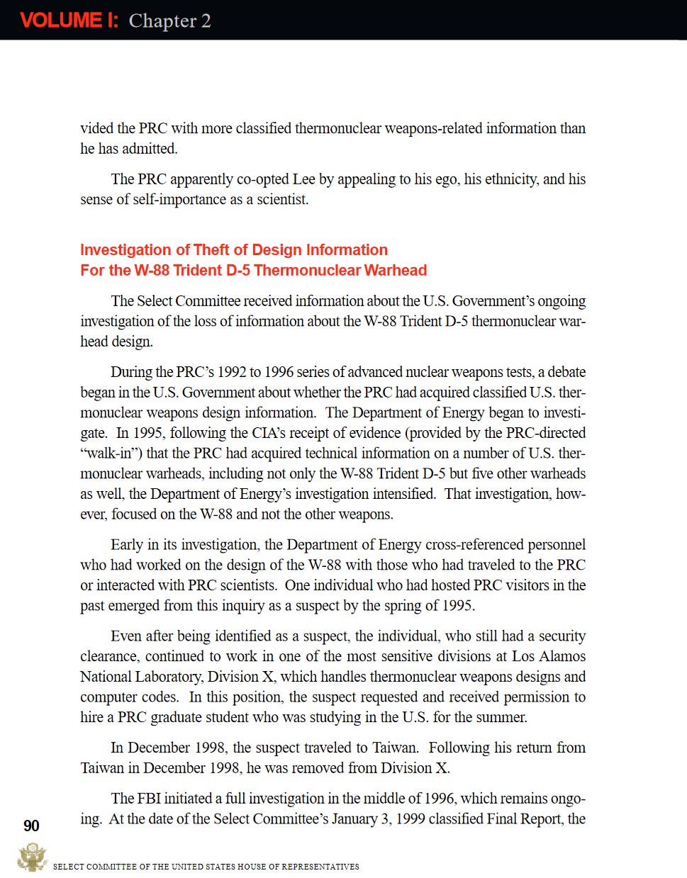 US House Of Representatives: PRC (Chinese) Theft Of U.S. Thermonuclear ...