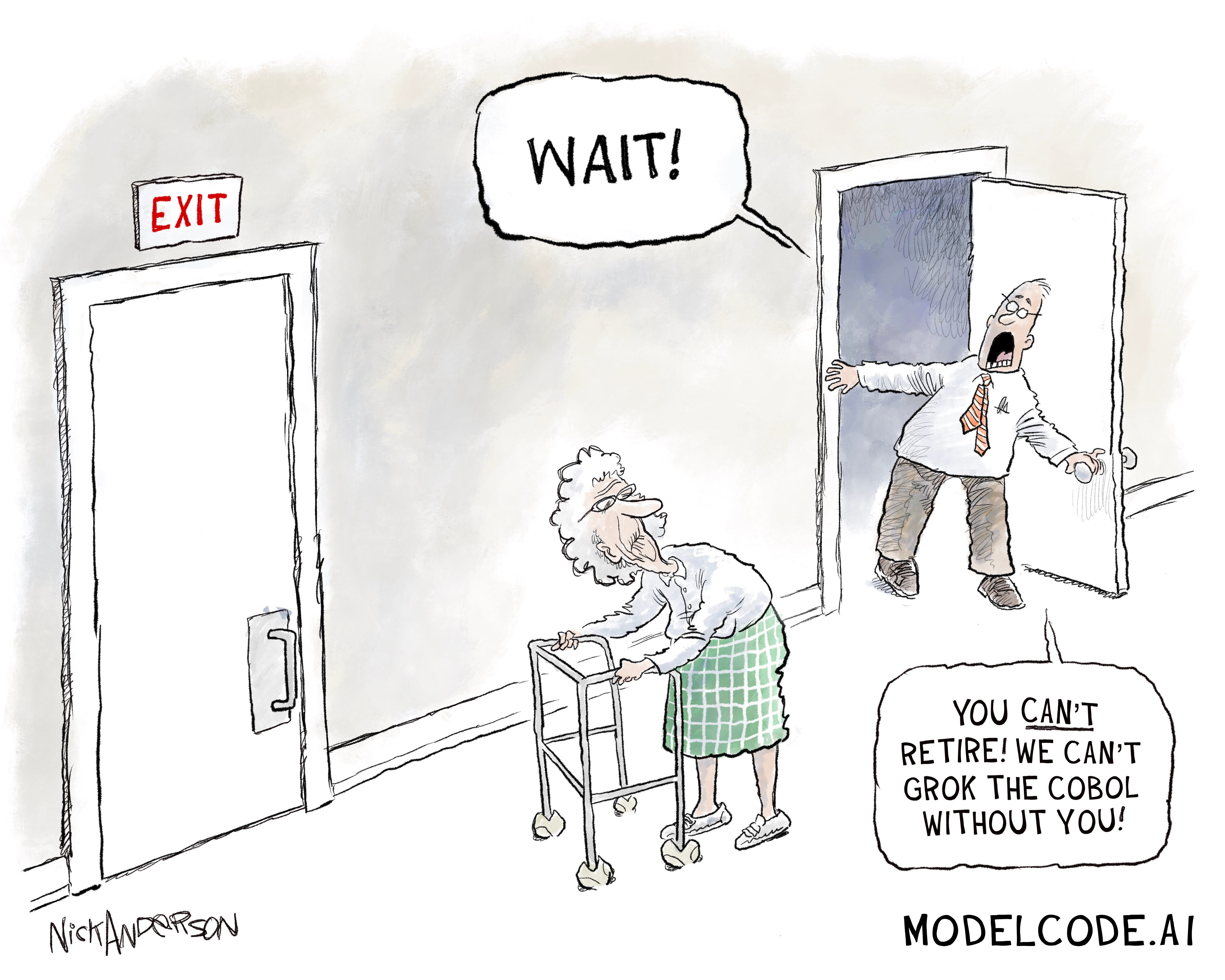 COBOL Cartoon -- In the Beginning - Modelcode’s Substack