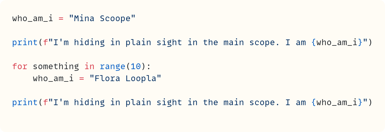 Lets Eliminate General Bewilderment • Pythons Legb Rule Scope And