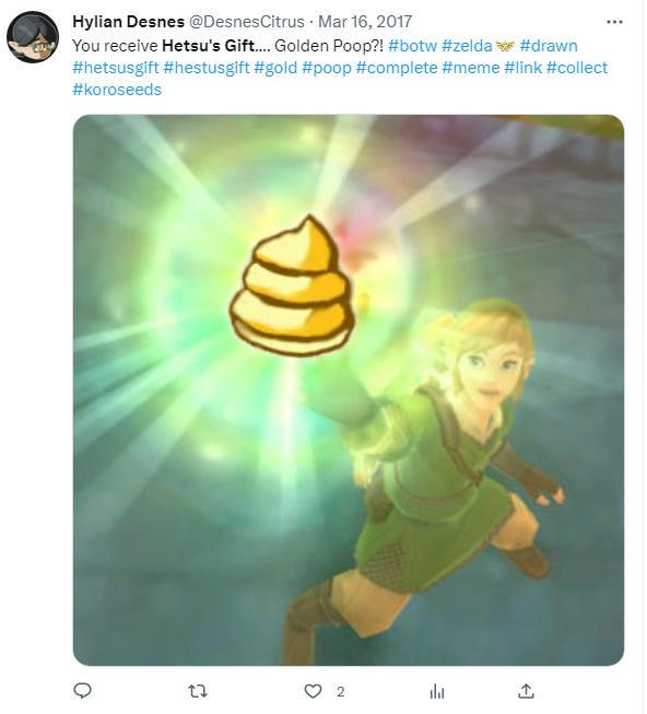The Tears of the Kingdom Korok seeds are still poop, you guys.