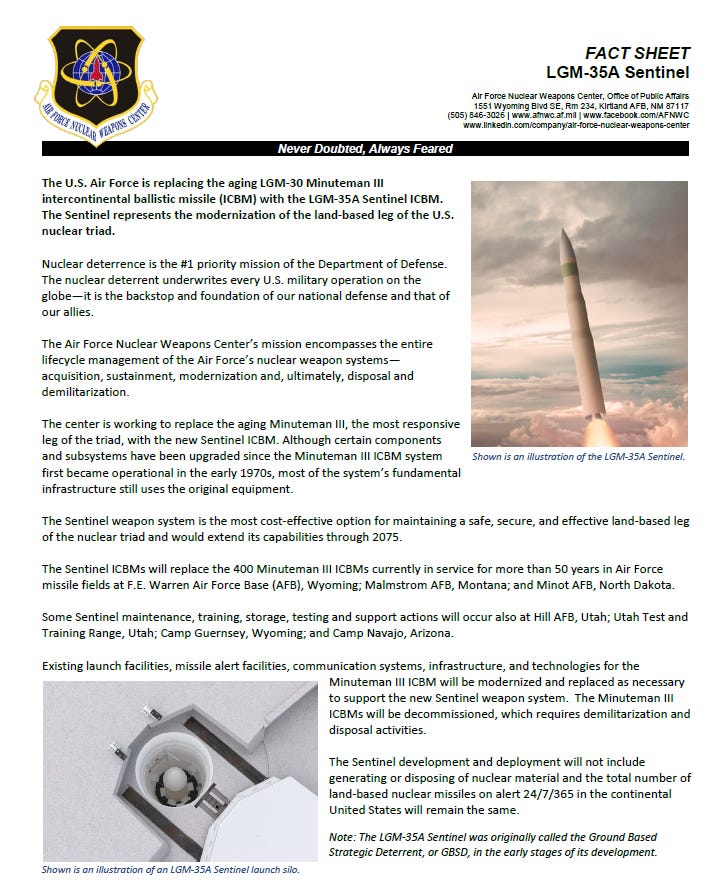 US Carries Out Test Of Unarmed Minuteman III ICBM, Soon To Be Replaced ...