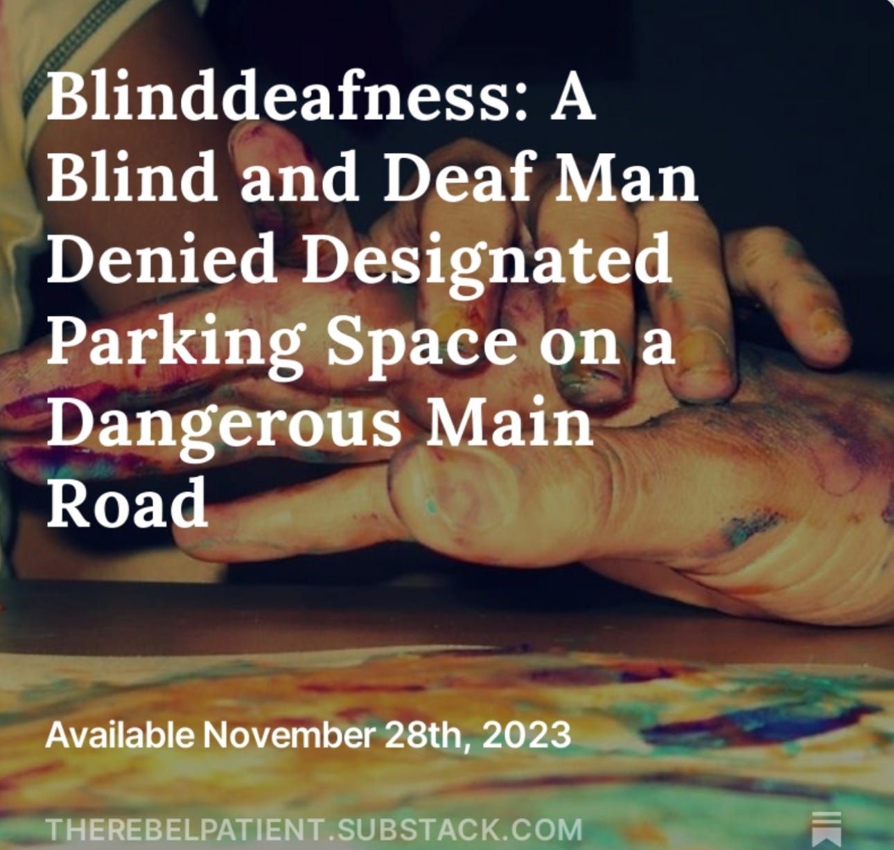 Blinddeafness: A Blind and Deaf Man Denied Designated Parking Space on ...